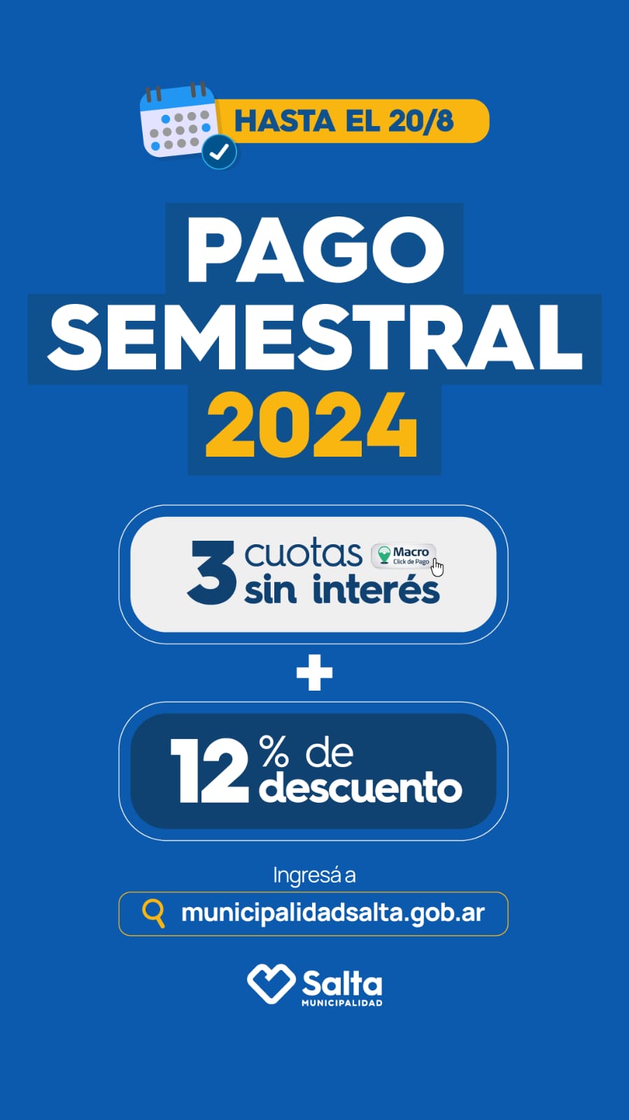 Pago semestral 2024 – Municipalidad de Salta